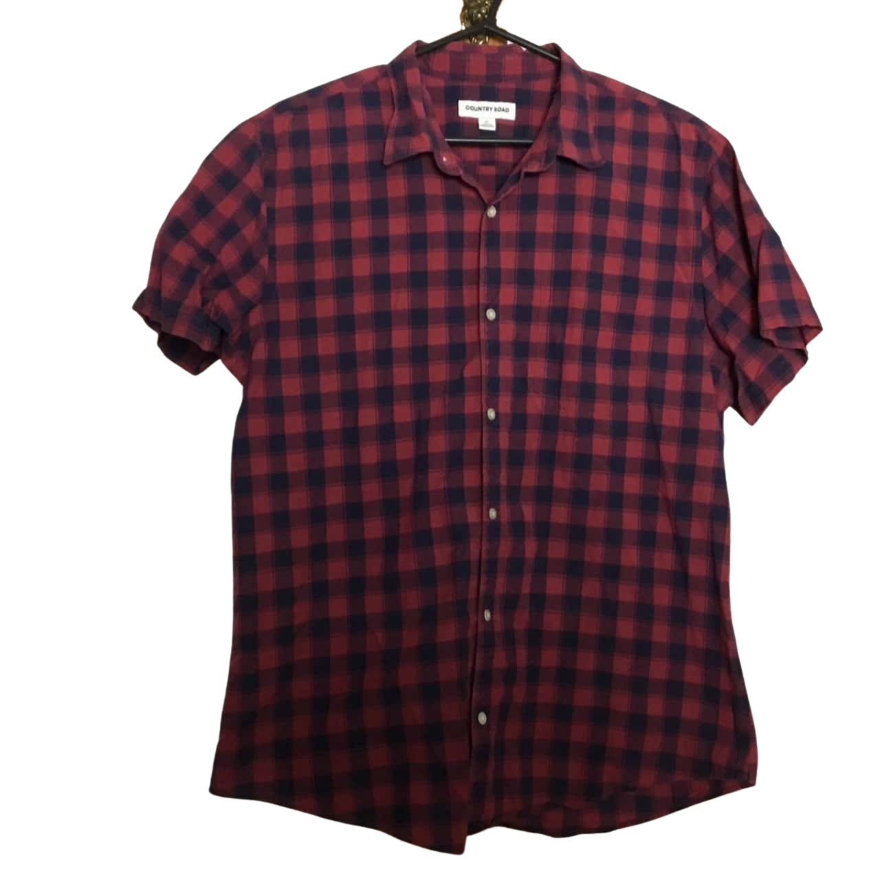 Country Road Red & Navy Checked Shirt Size XL