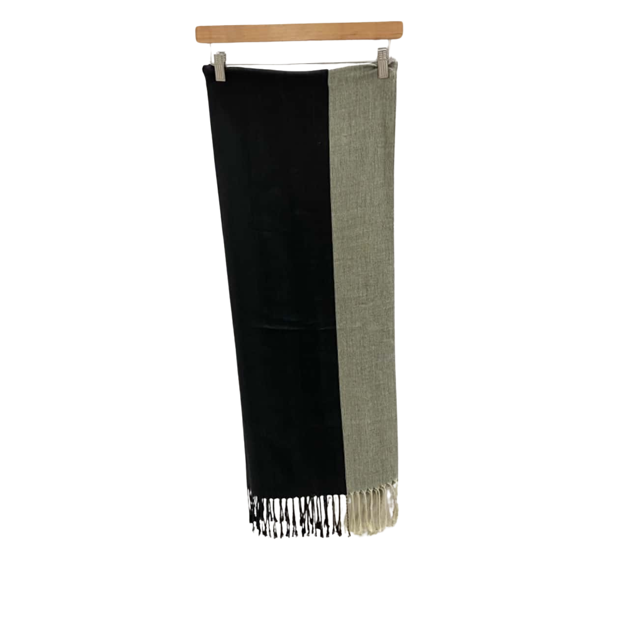 Charlie Brown Silk blend Black Grey Scarf (s)