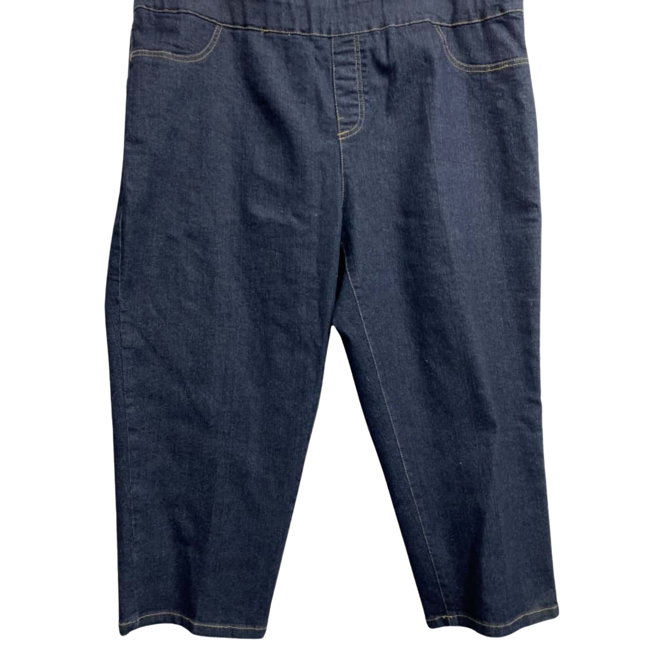 Womens Size 22 Crop Jeans / High-Waisted Jeans / Straight Jeans Navy ...