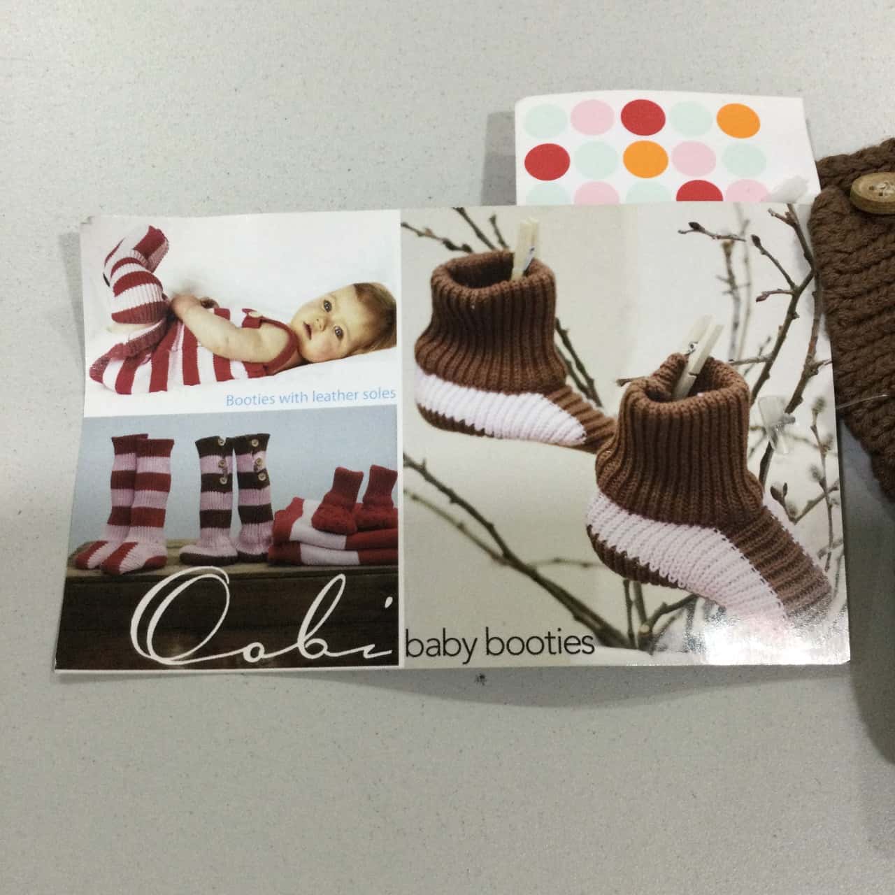 Oobi, Baby Knitted Knee Bootie, Size: 0/1Yr, Pink/Brown