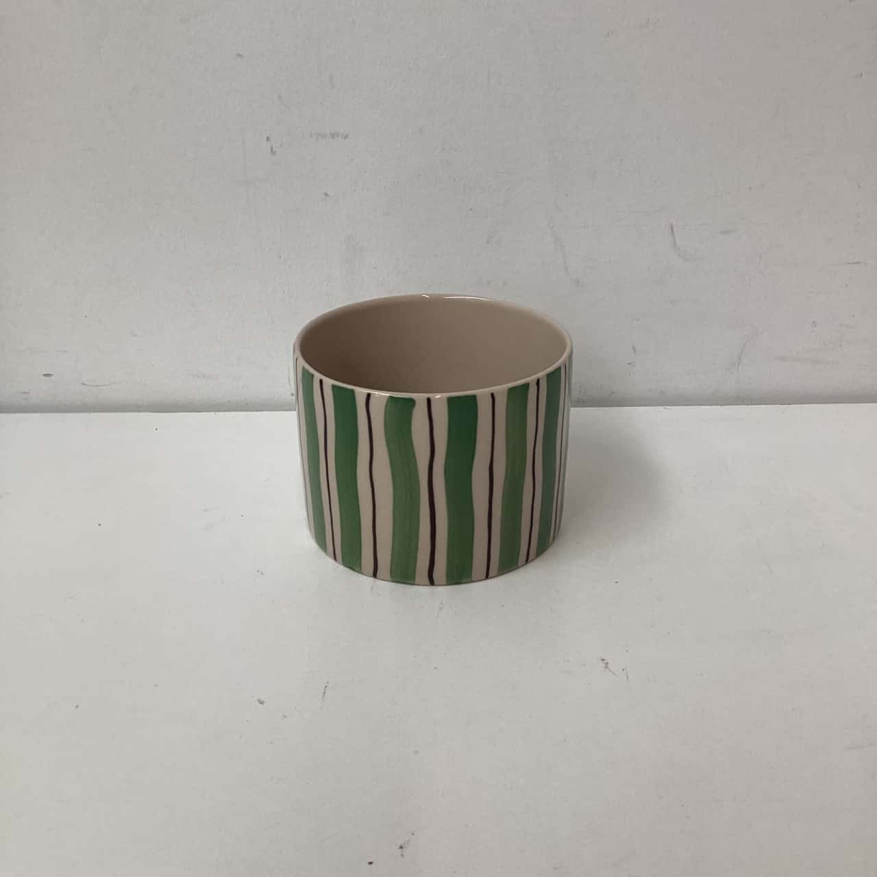 Jones & Co Planter Green Lines