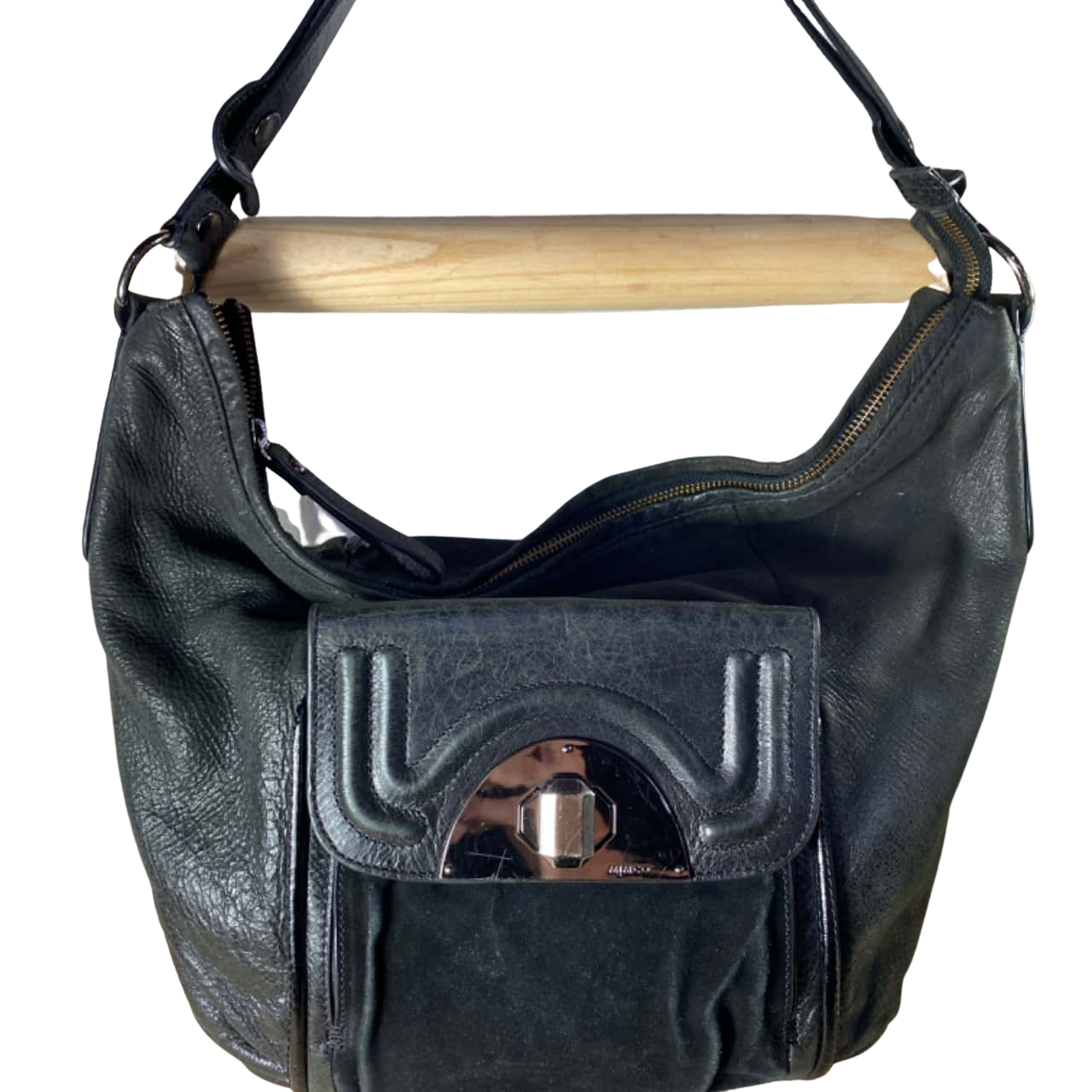 Mimco Womens Leather Handbag Black (s)