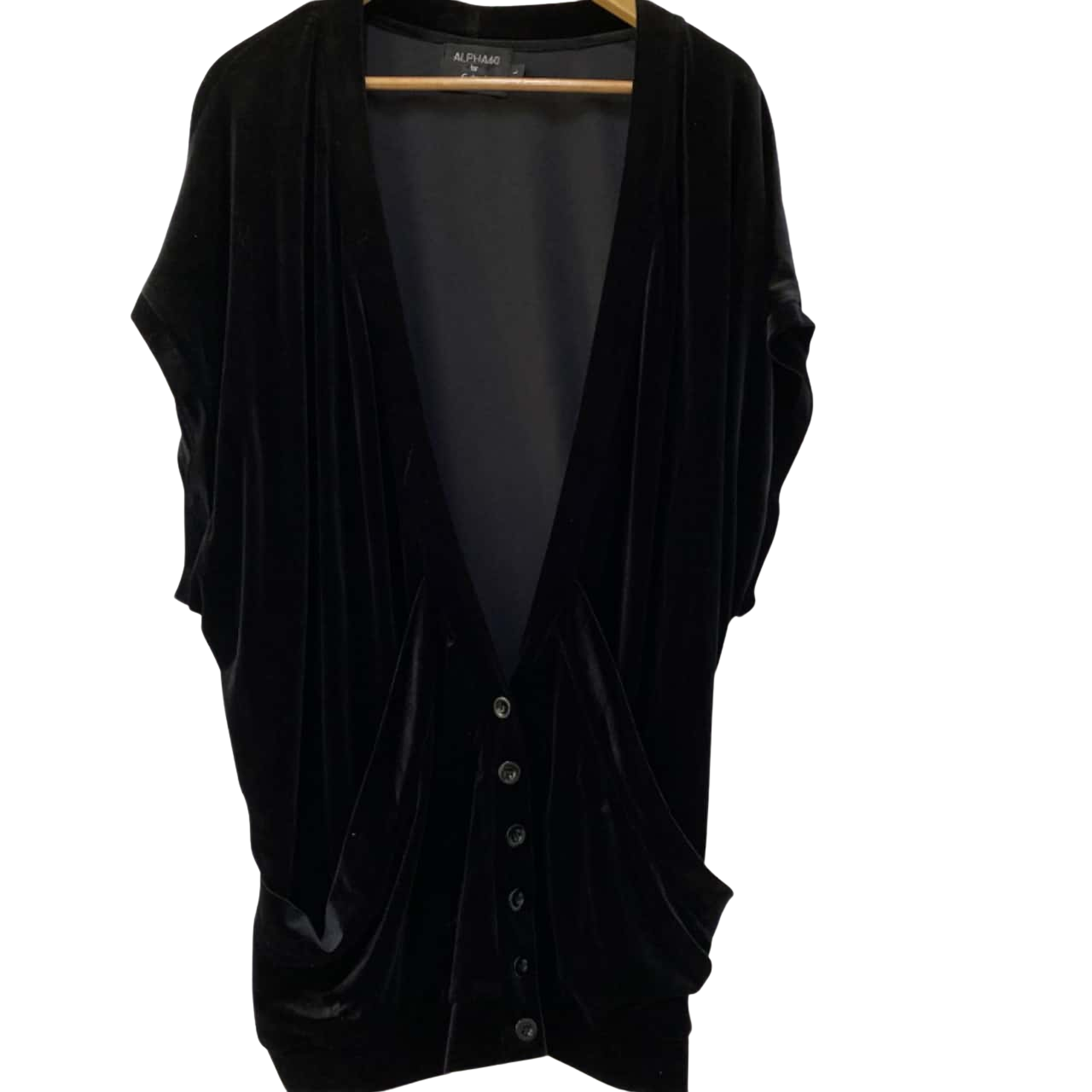 Alpha60 for Sportsgirl Womens Size L Black Velour Jacket