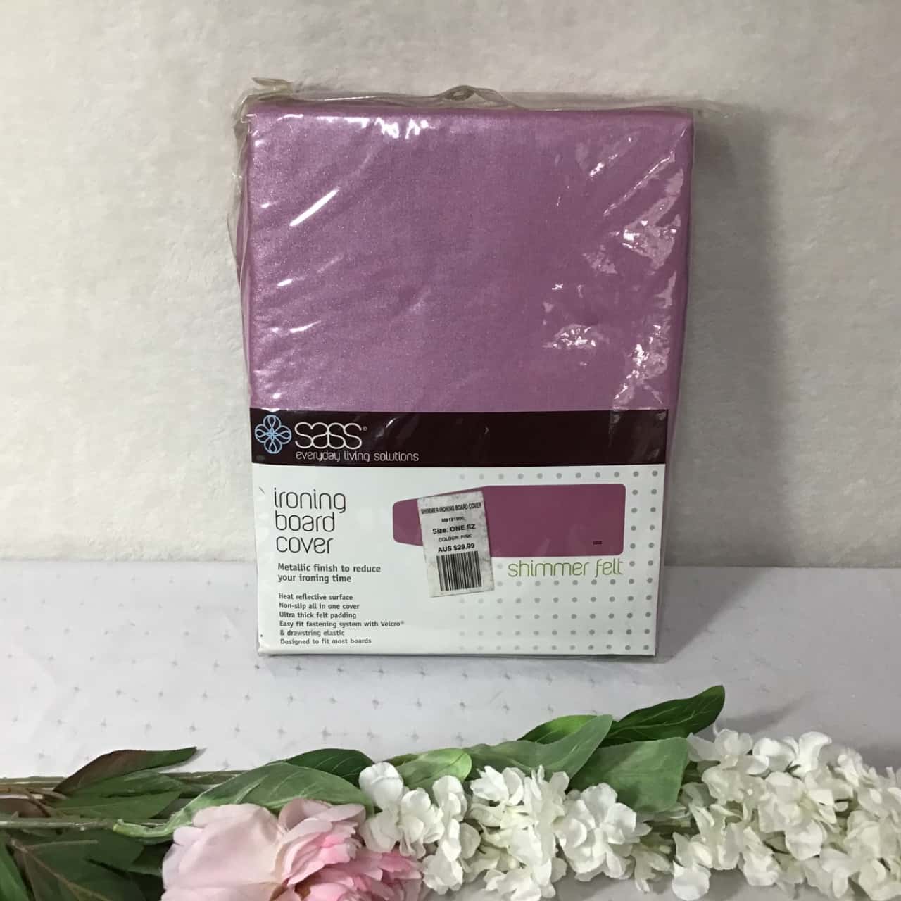SASS One Size Metallic Candy Pink Shimmer Ironing Board Cover (new)(s)