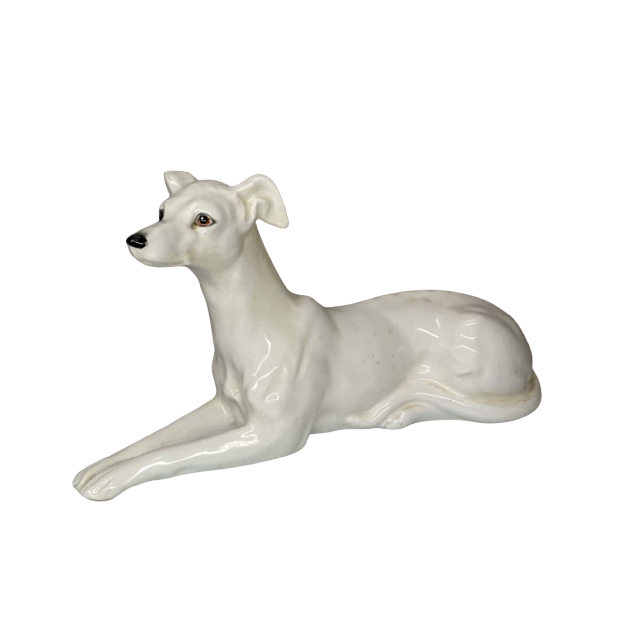 Vintage Porcelain Tilso Japan Greyhound Dog Figurine Hand Painted