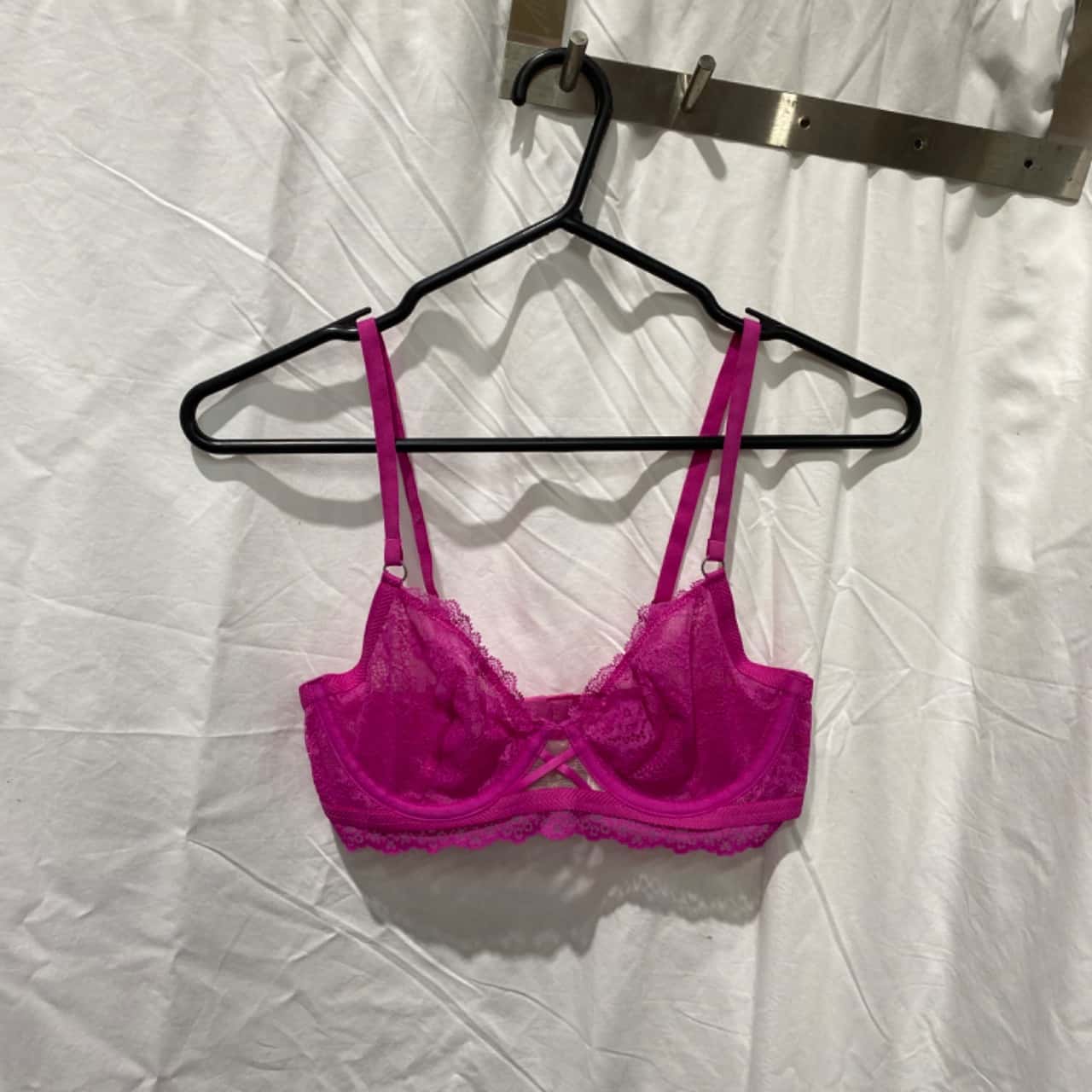 Bras N Things Womens 2 PC Set Size 10 Dark Pink