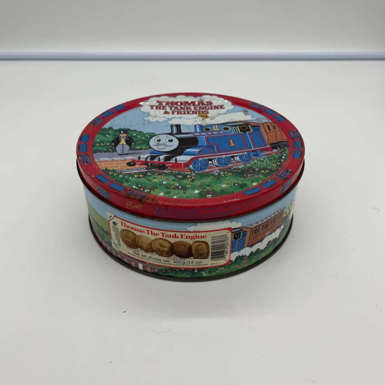 THOMAS THE TRAIN Round Cookies Tin Storage Container Tank Engine 1994 ...
