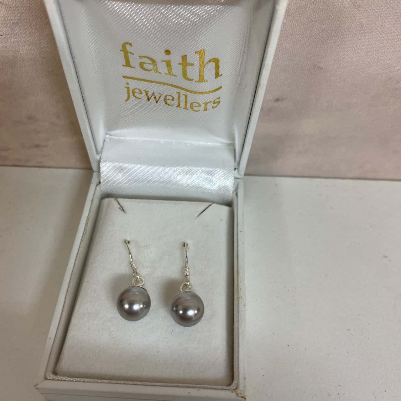 Stamped 925 Grey Freshwater Pearl Earrings (s)