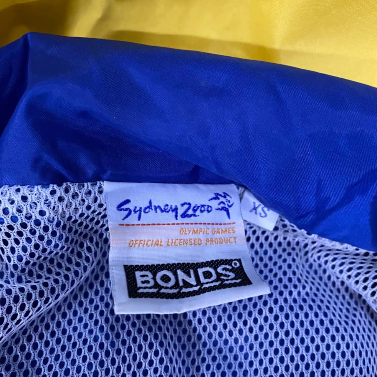 Bonds Unisex Size XS Front Zipper Blue / Yellow (s)