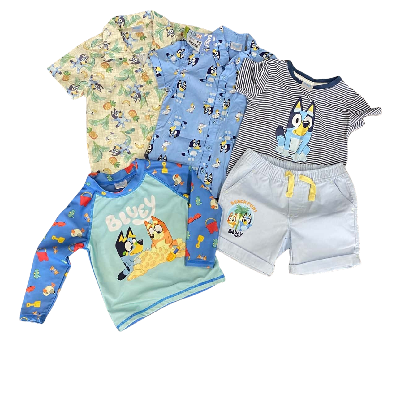 Bluey clothing bundle of 5x pieces Sizes 2 and 3 See Description(s)