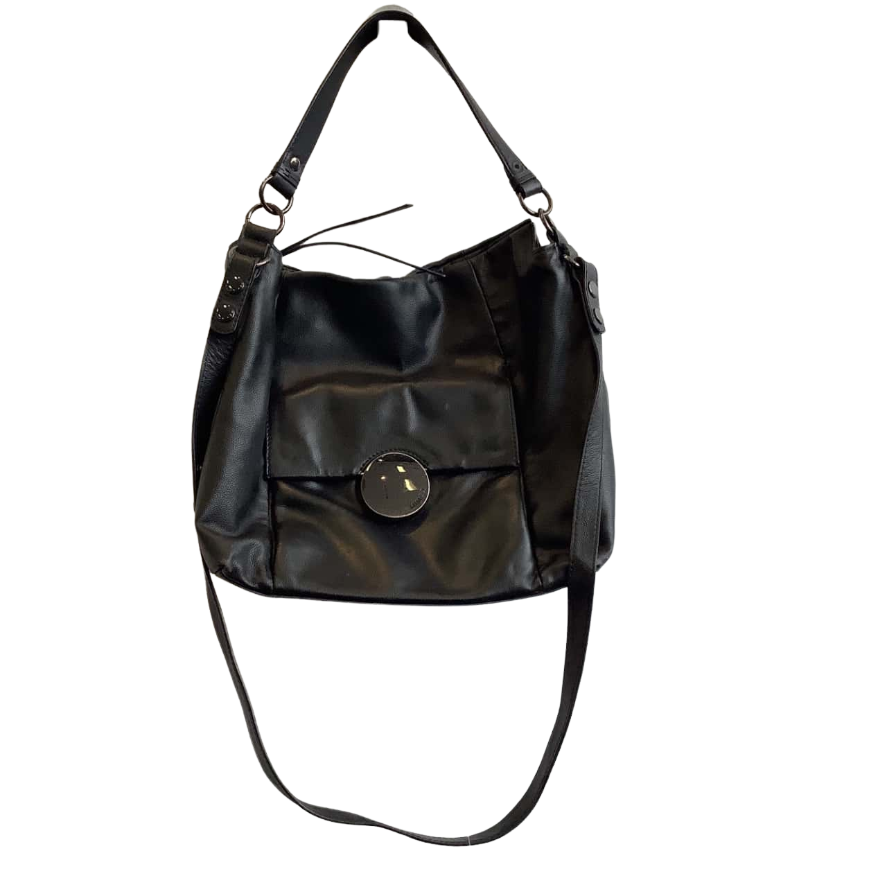 Mimco Womens Textured Leather Handbag Black (s)