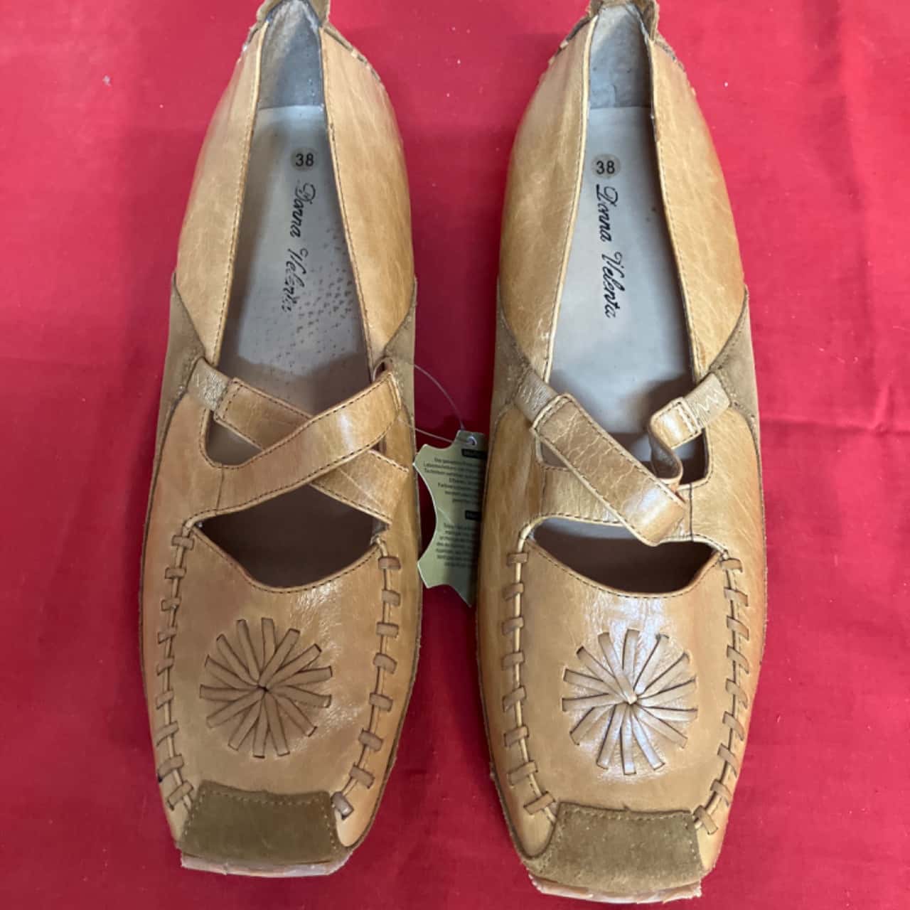 Donna Velenta Women's Leather Mary Jane Shoes Size 38 (s)