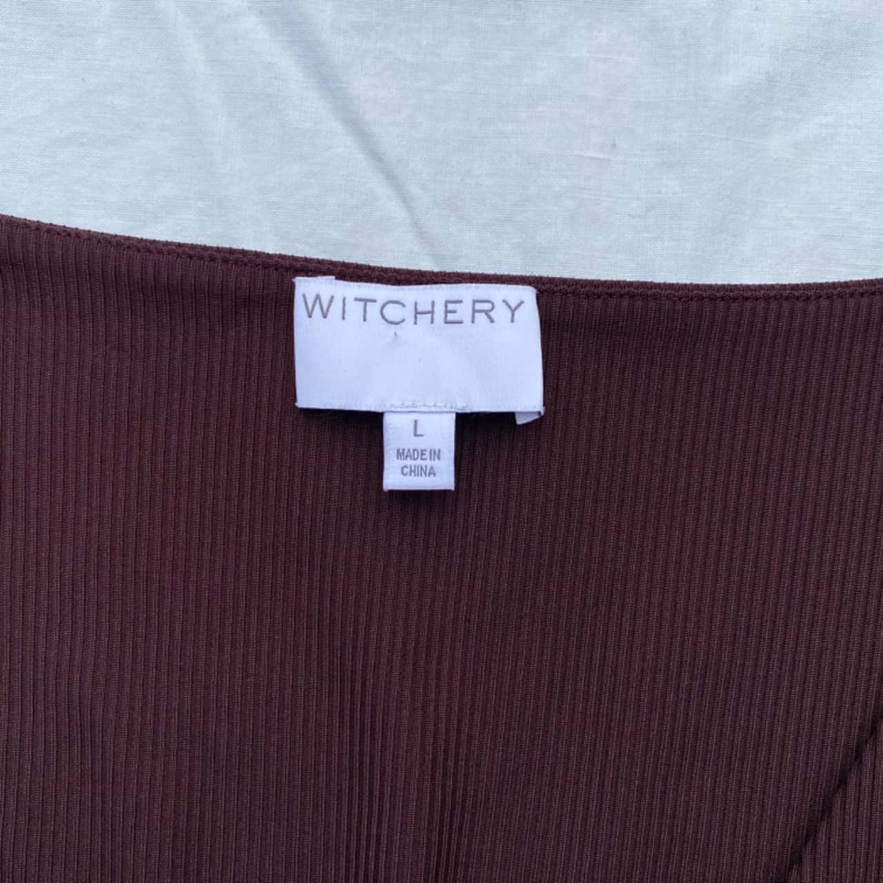 Witchery Womens Maroon Long Sleeve Maxi Wrap Dress Size L (s)
