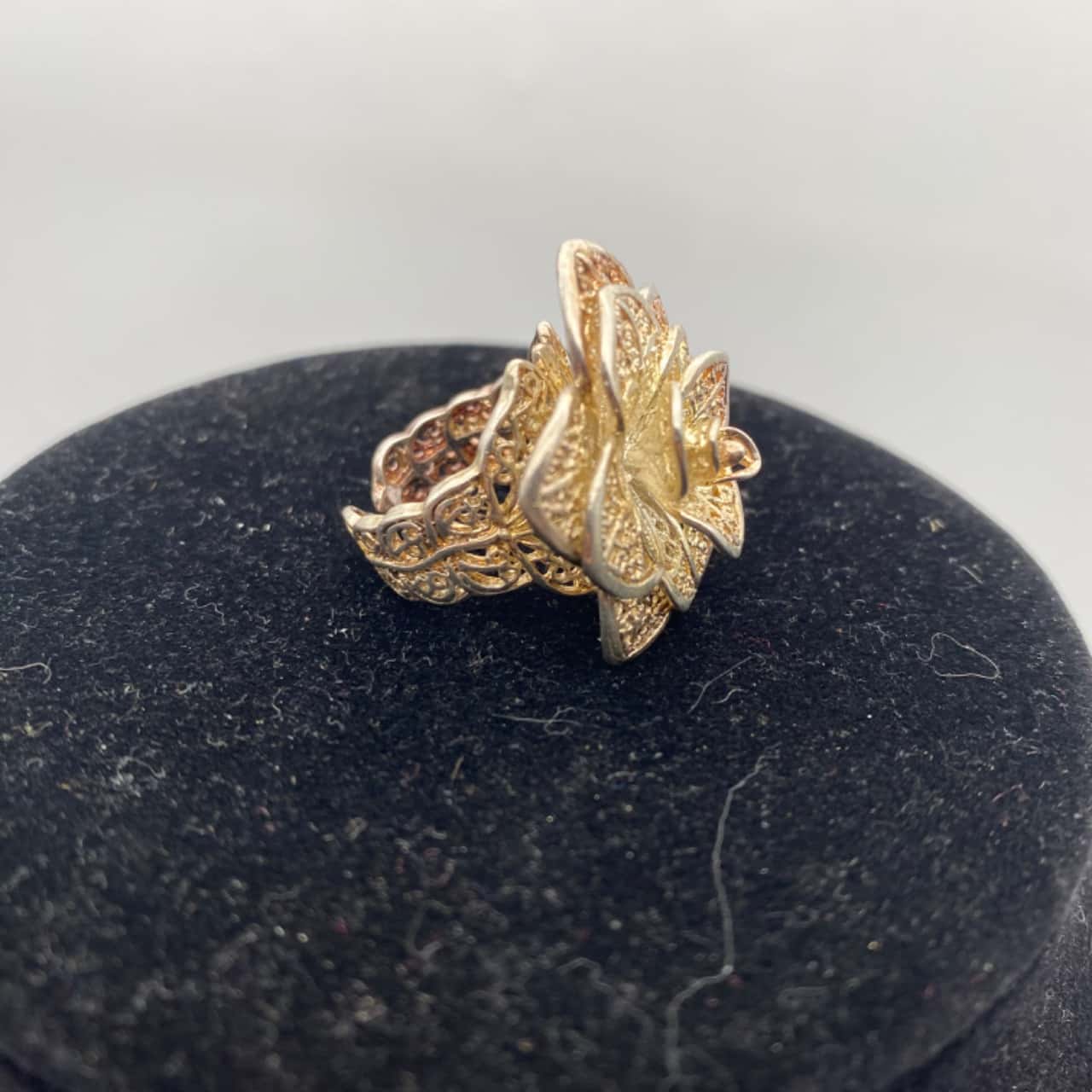 Sterling Silver Filigree Ladies Dress Fashion Ring