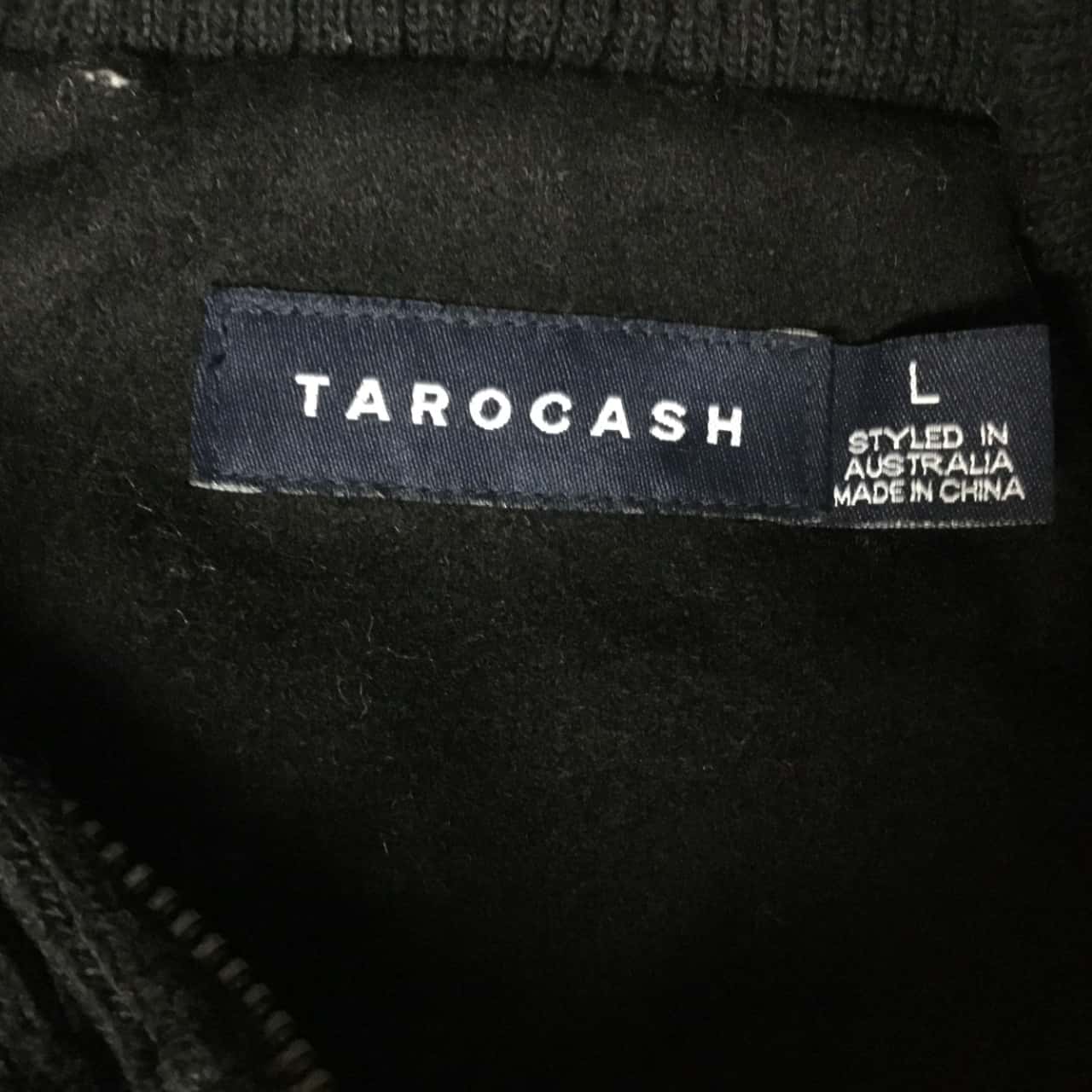 Tarocash Black Wool Blend Coat Size L