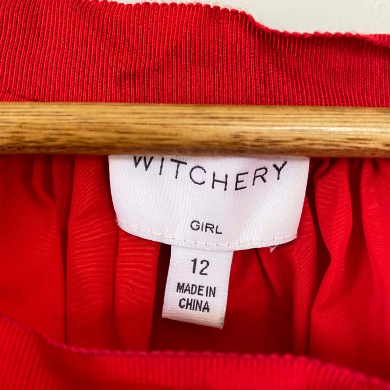Witchery Red Mini Dress Kids Size 12 (s)