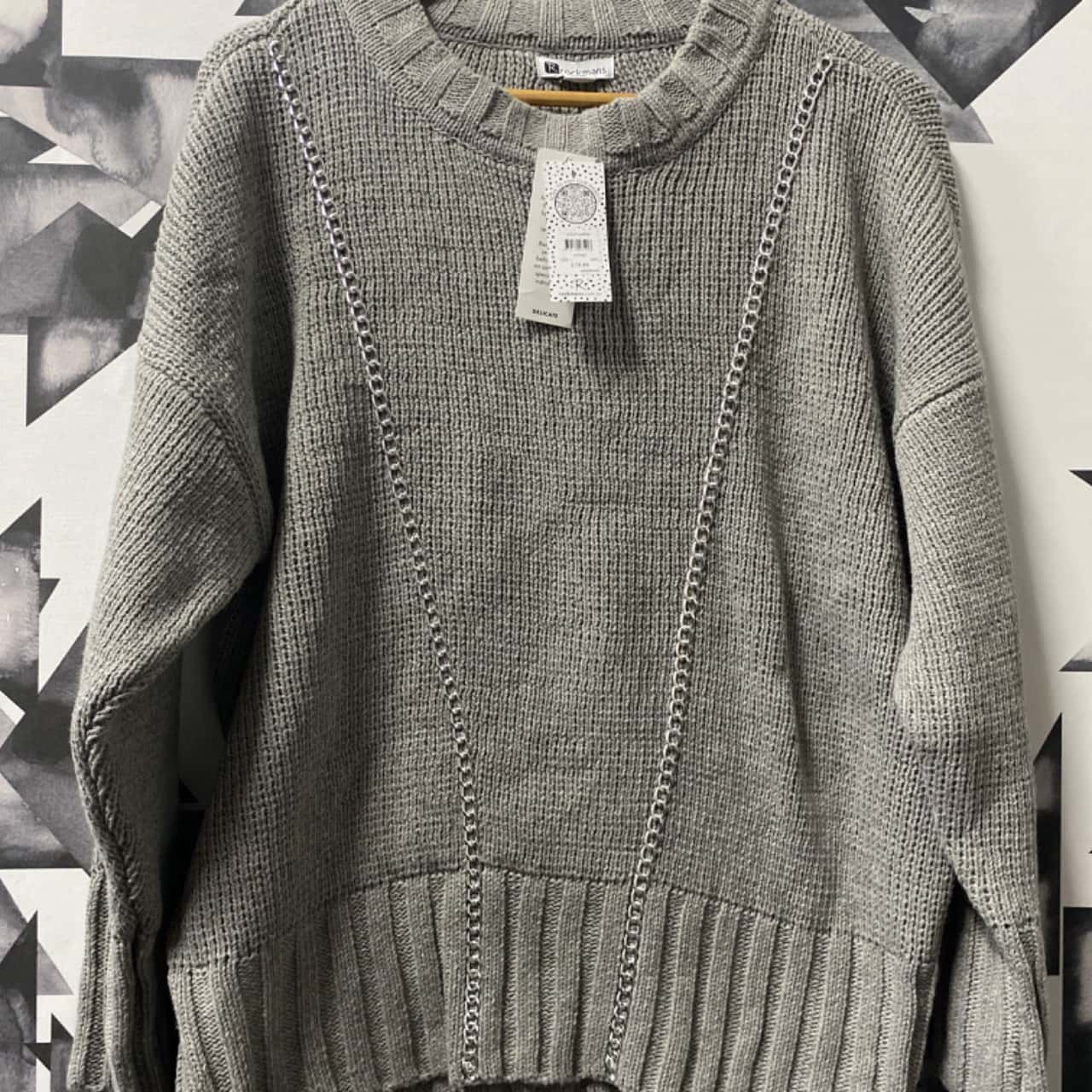 Rockmans Womens Size L Grey / Silver jumper new (s)