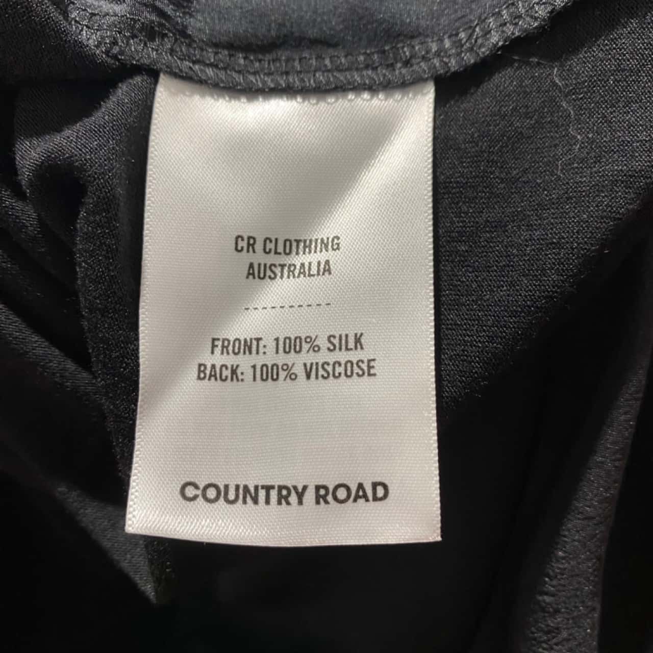 Country Road. Womens Size L. Maxi Dress. Black , silk front, viscose ...