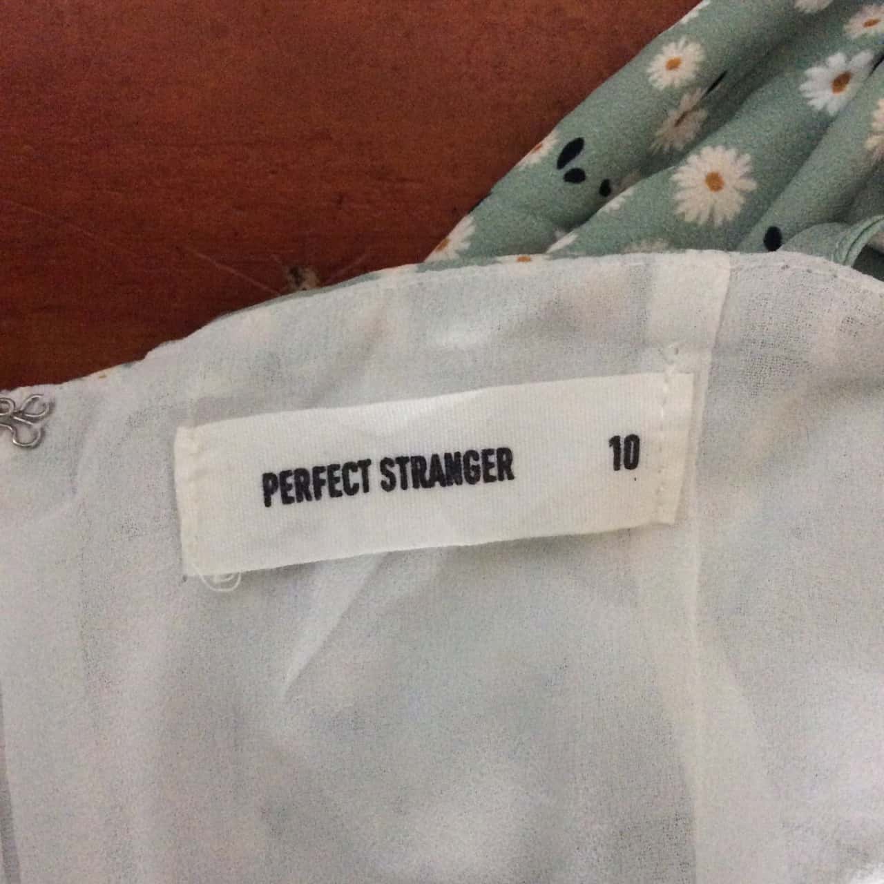 Perfect Stranger Womens Size 10 Floral Dress Green / White