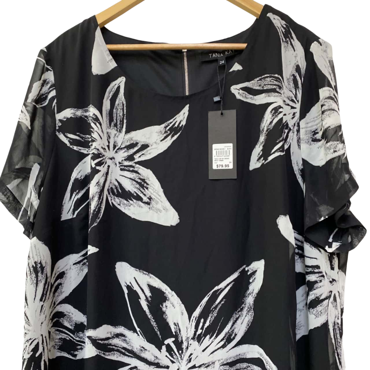 Tania Kay Womens Dress Size 24 Black / White BNWT