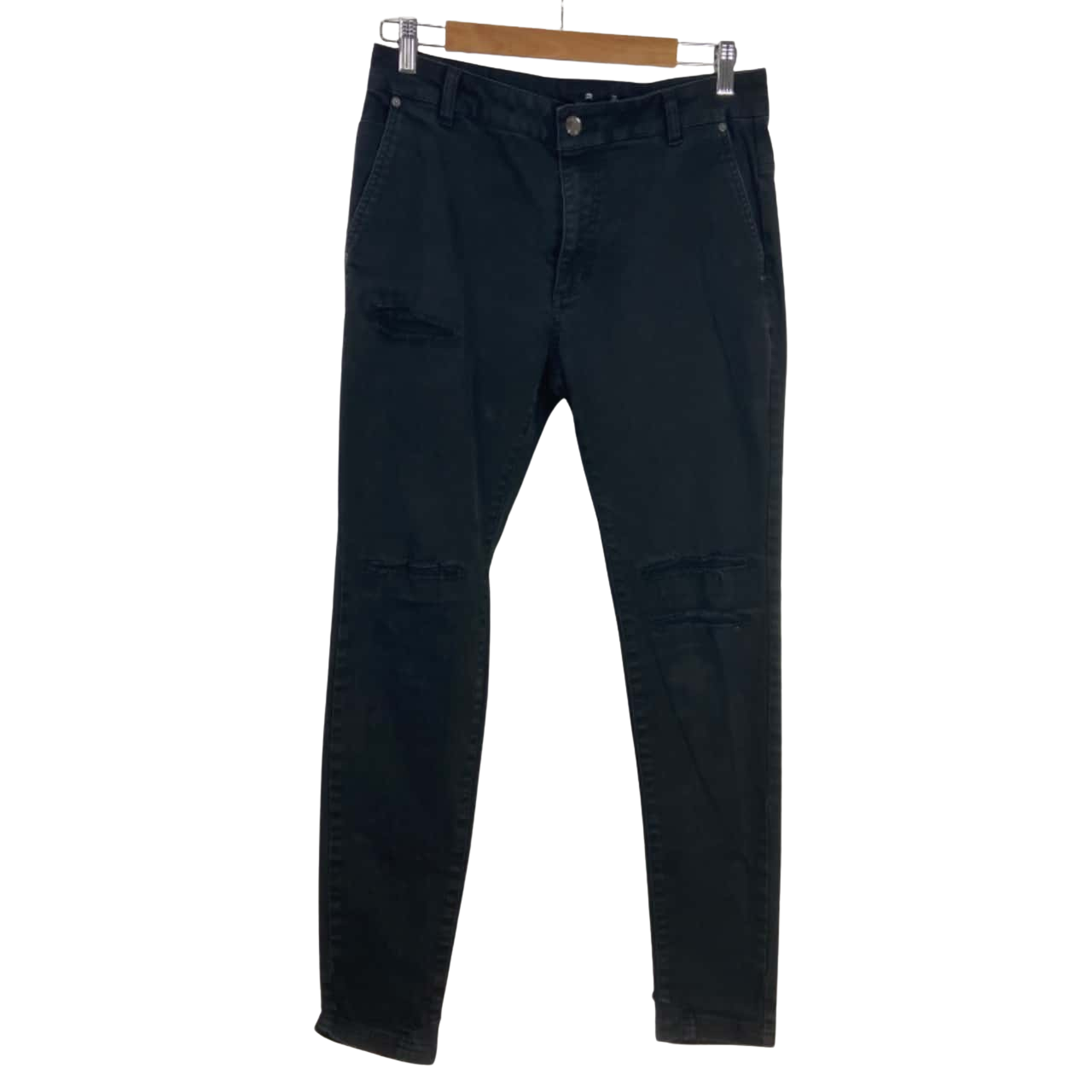 St Goliath Size 30 Distressed Skinny Black Jeans(s)