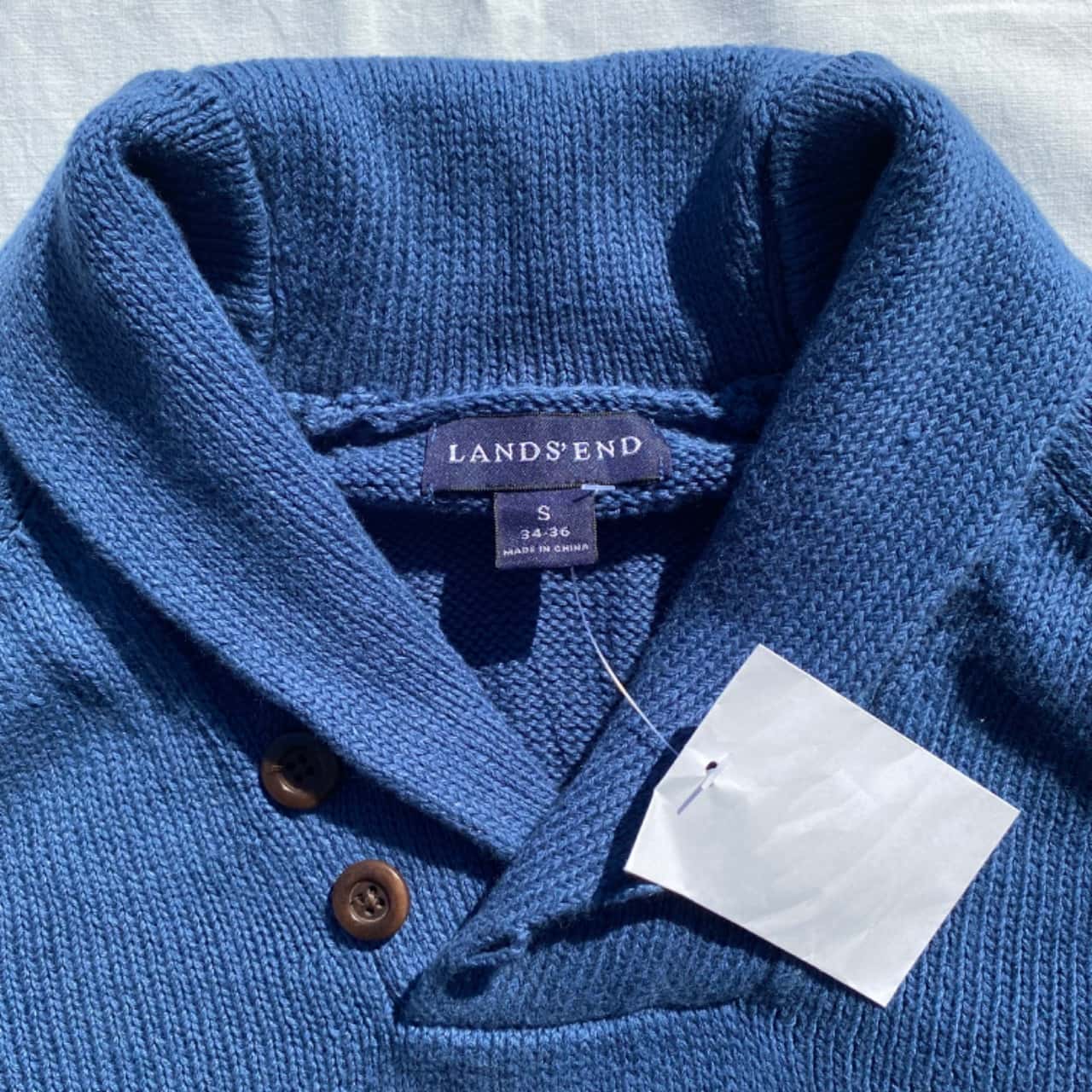 Lands' End Muted Blue Knit Sweater Size S(s)