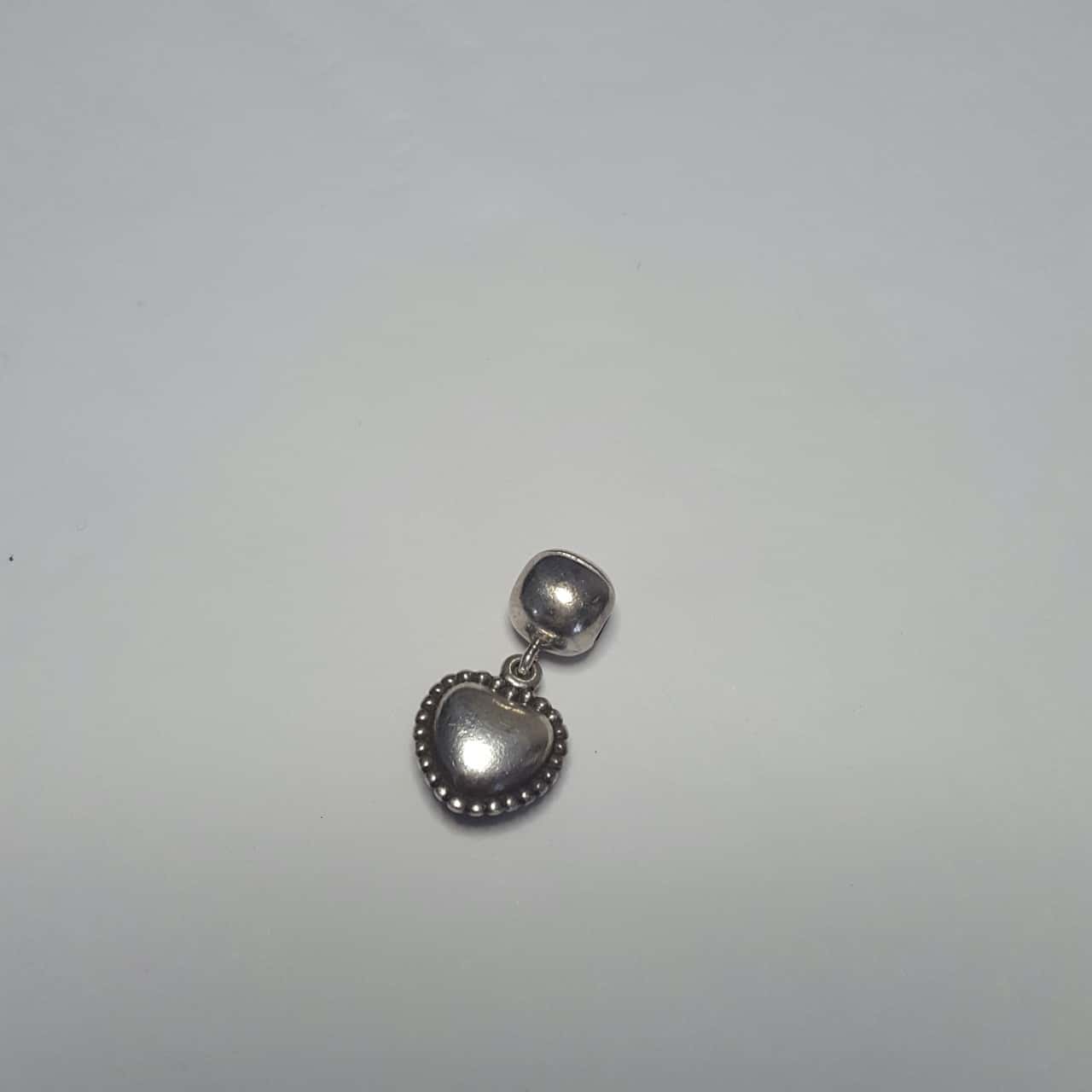 Pandora Silver/Black Heart Charm (ALE-925) See Description(s)