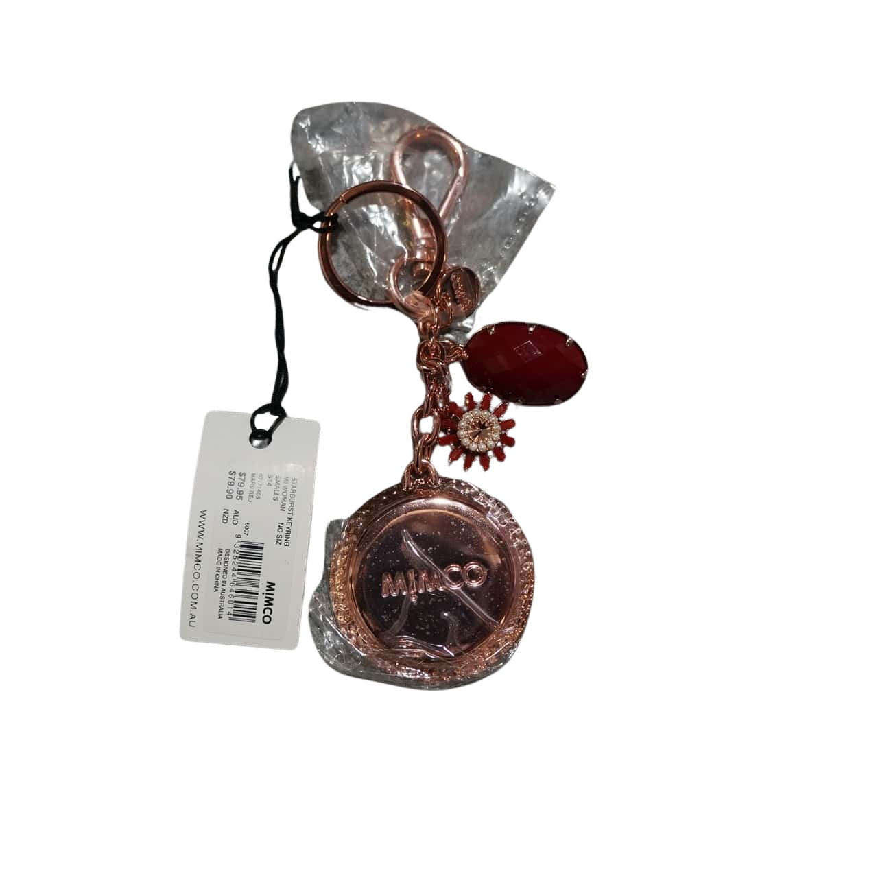 Mimco 'Stardust' Rose Gold Keyring (s)