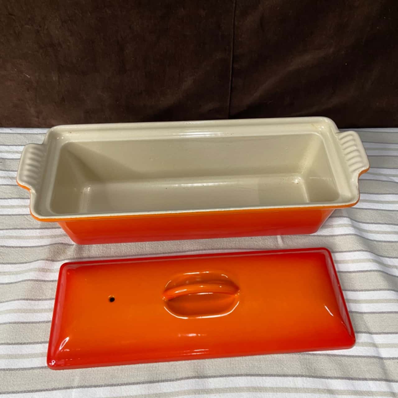 Vintage Le Creuset Stoneware Heritage Terrine Loaf Dish With Lid(s)