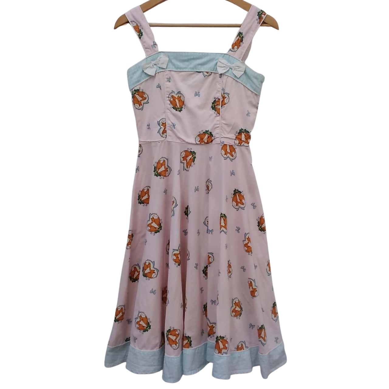 HELL BUNNY Womens S Pink Fox Print Midi Dress (15, 903)(s)