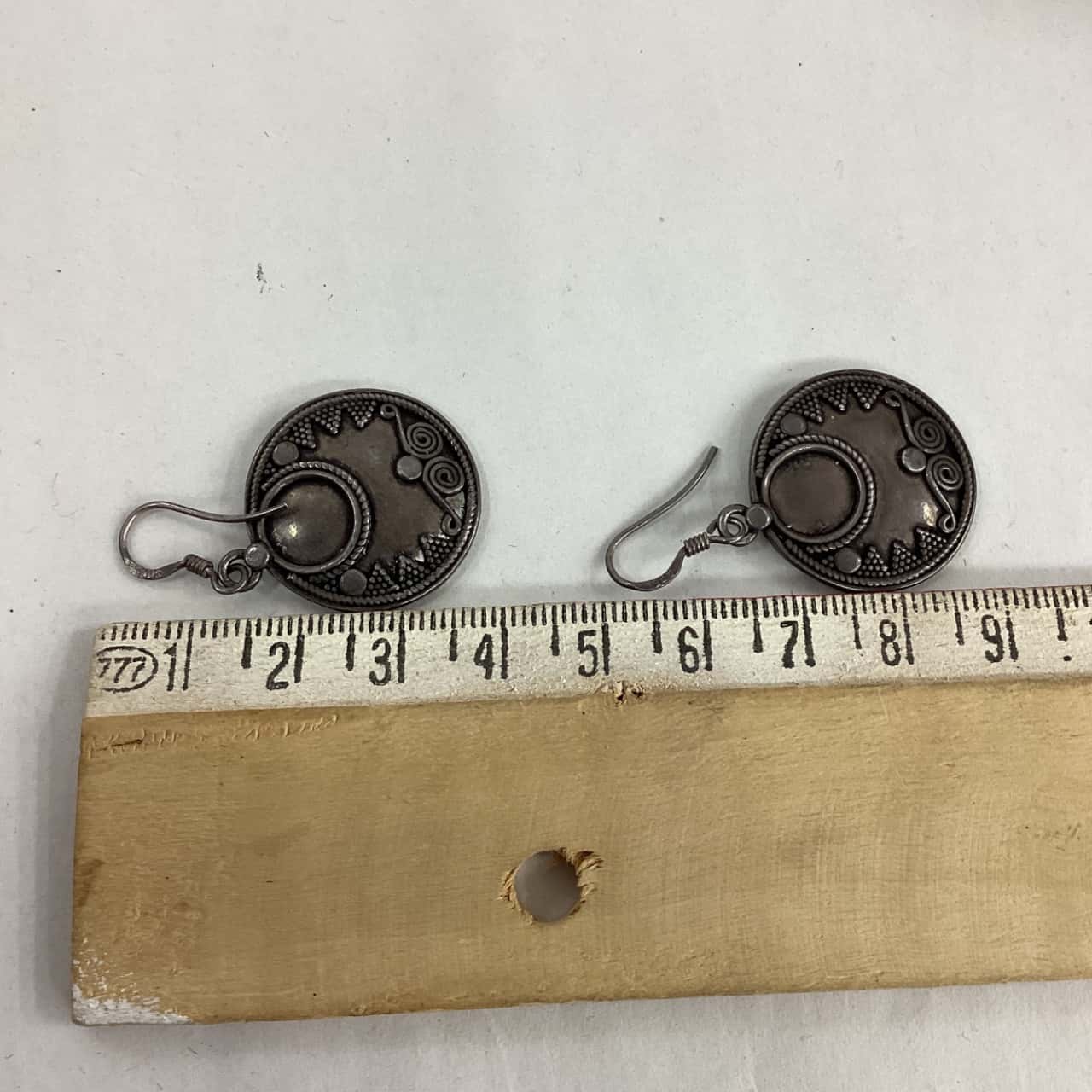 Vintage Womens Earrings Sterling Silver Boho Style (Stamped 925)