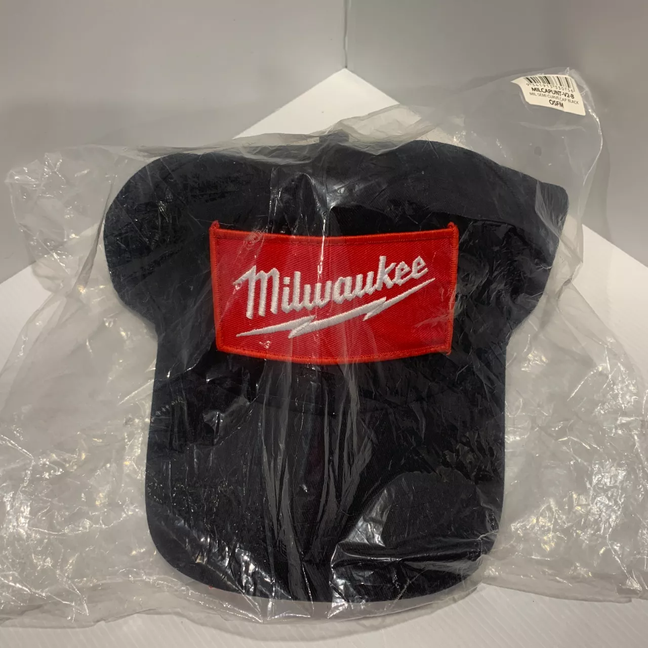 Milwaukee Tool Baseball Cap - Black with Red & White Patch - New With ...