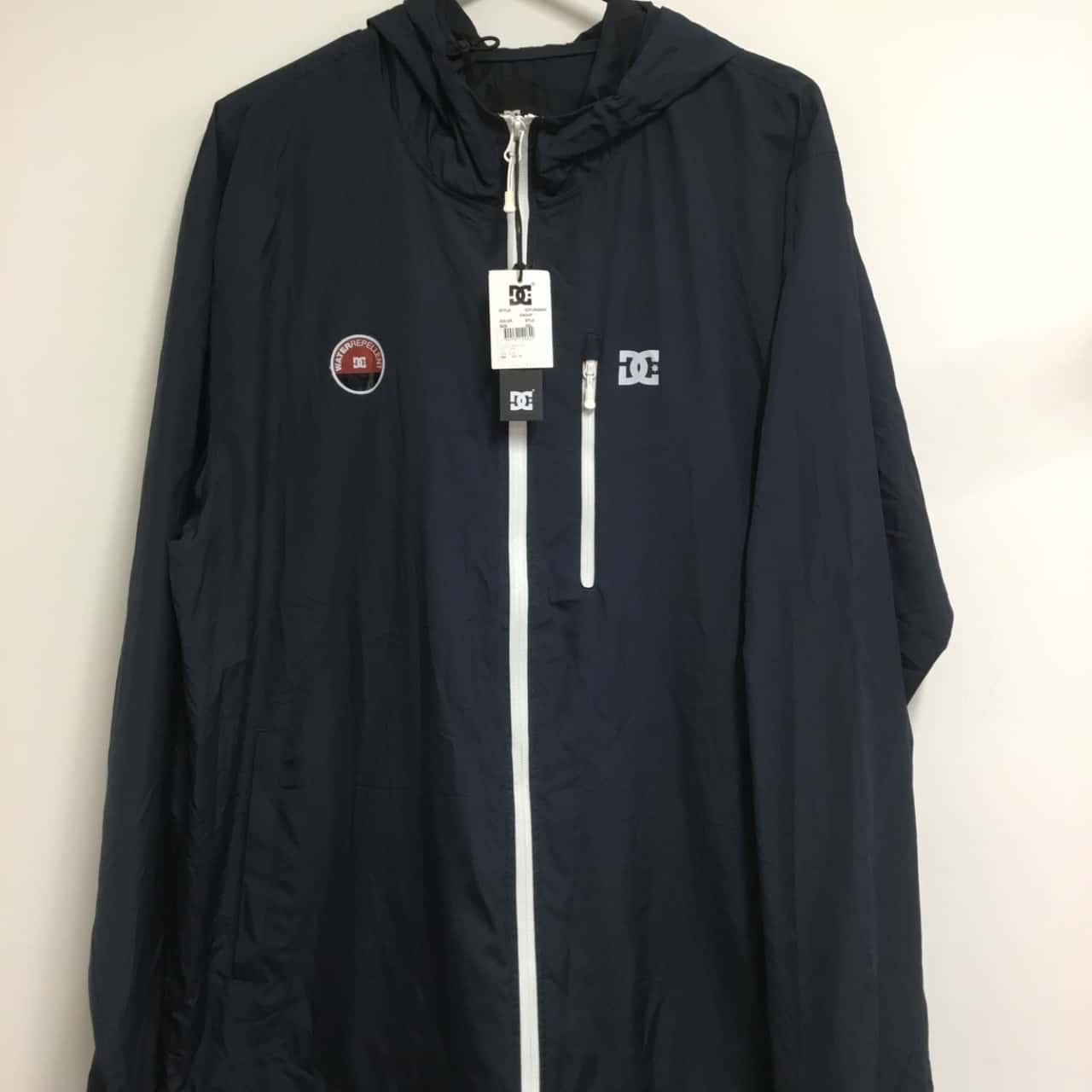 DC Mens Front Zipper Water repellent Jacket Navy Blue Sz XXL