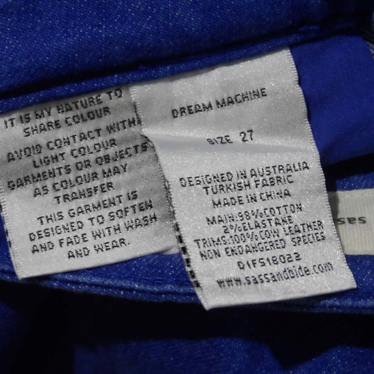 Sass & Bide Womens Blue Denim flared jeans sz 27(s)