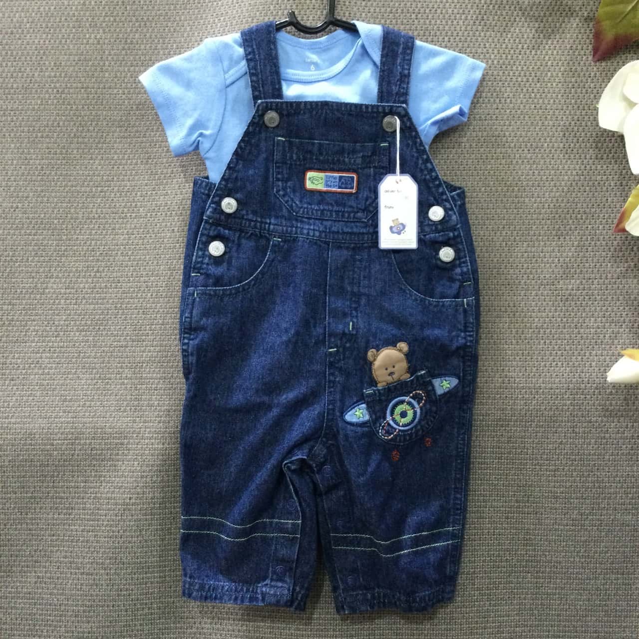 Carter's Baby Overalls & Onesie, Size 6-month,Blue (s)