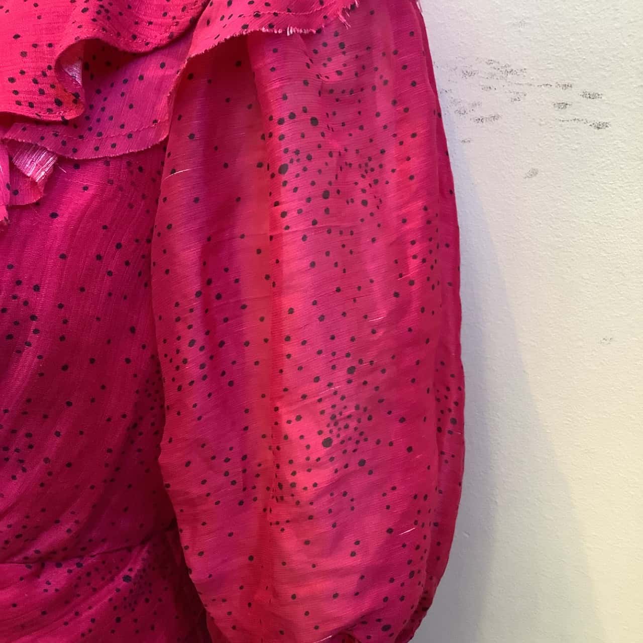 AJE Womens AUS Size 4, Label 6 Silk & Linen Blend Mini Dress Dark Pink (s)