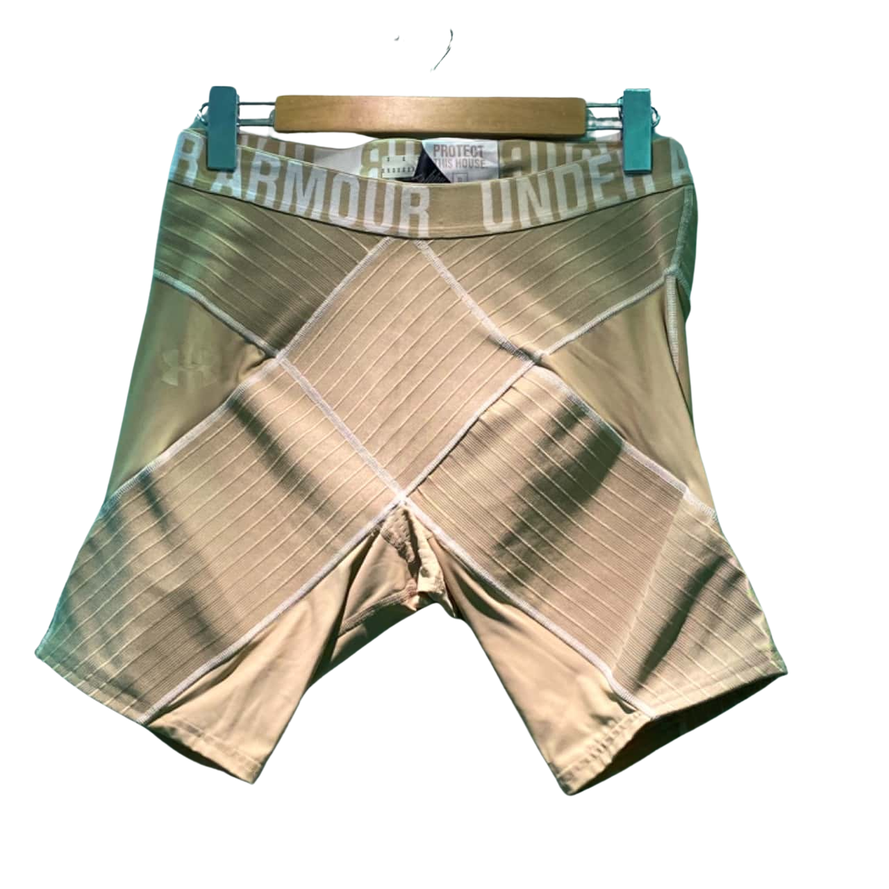 Under Armour Mens Compression Pants Size XL Beige / White