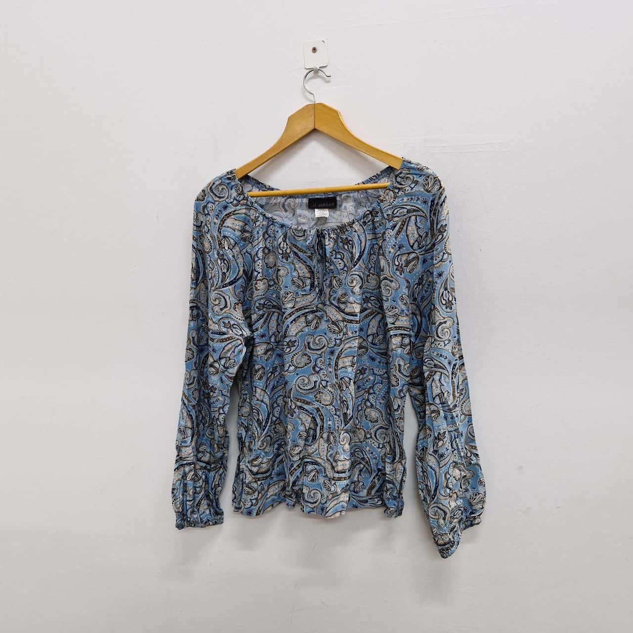 Liz Jordan Womens Size 12 Long Sleeve / Shirts & Blouses Blue ...