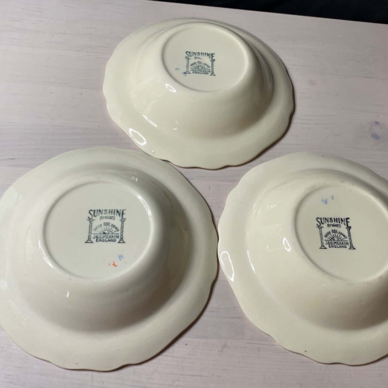 J+G Meakin 'Sunshine' 3x Desert Bowls (s)