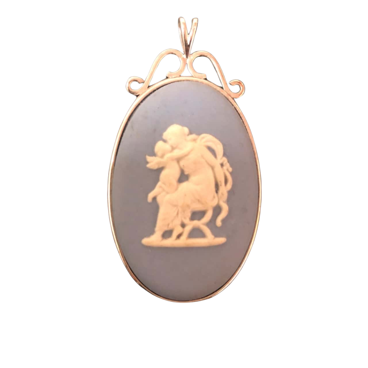 Wedgewood Cameo Pendant Woman with Cupid(s)