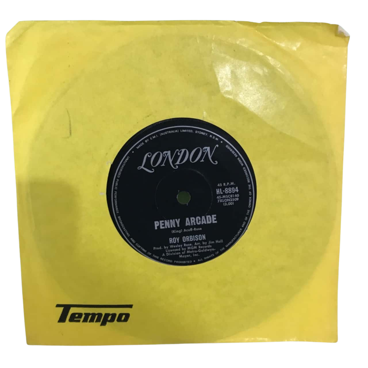 7 Vinyl Roy Orbison Penny Arcade