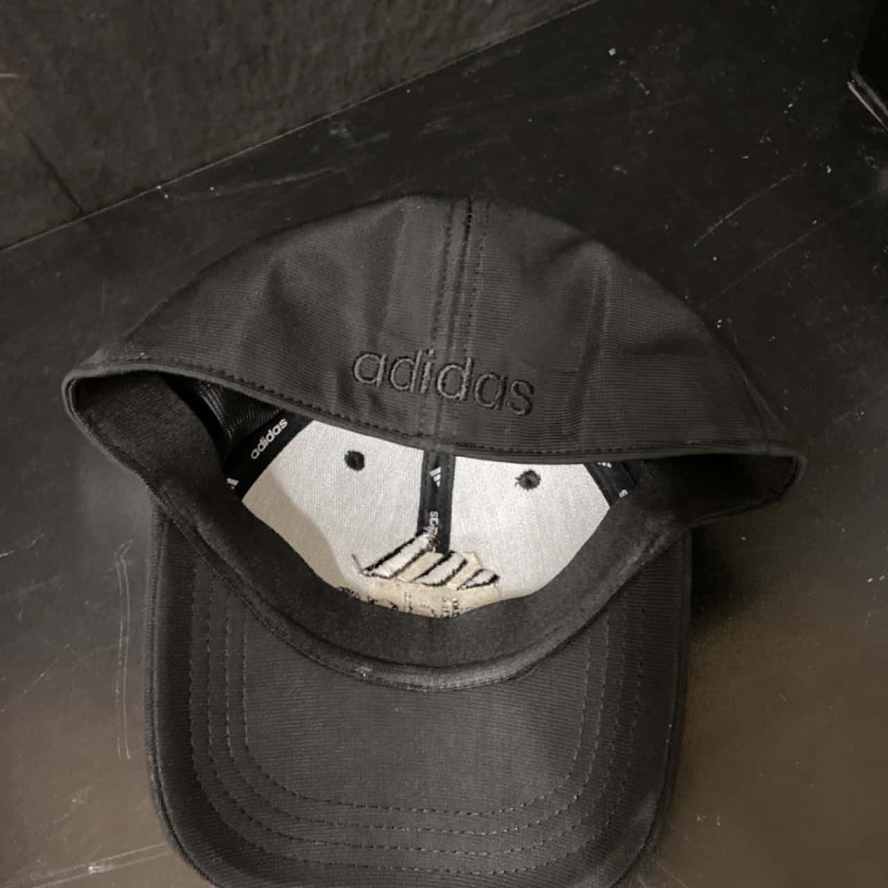 Adidas All Black Tonal Cap with Tag