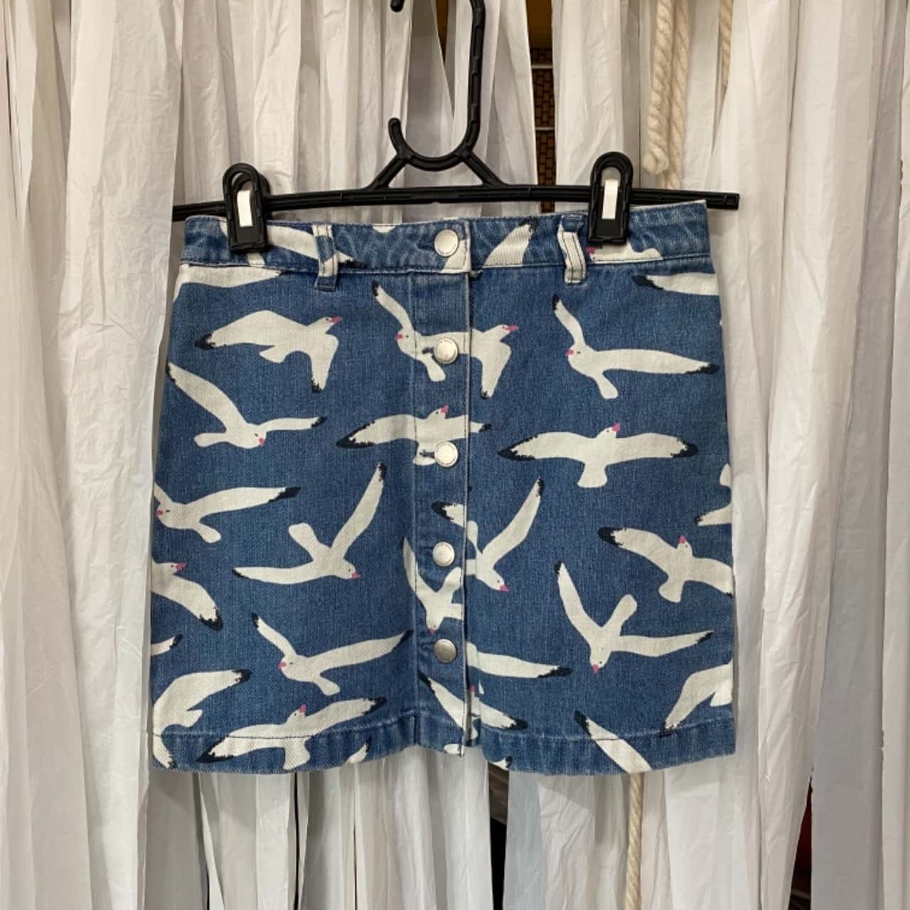 R. Denim Kids Size 10 Skirt Blue / Pattern / White