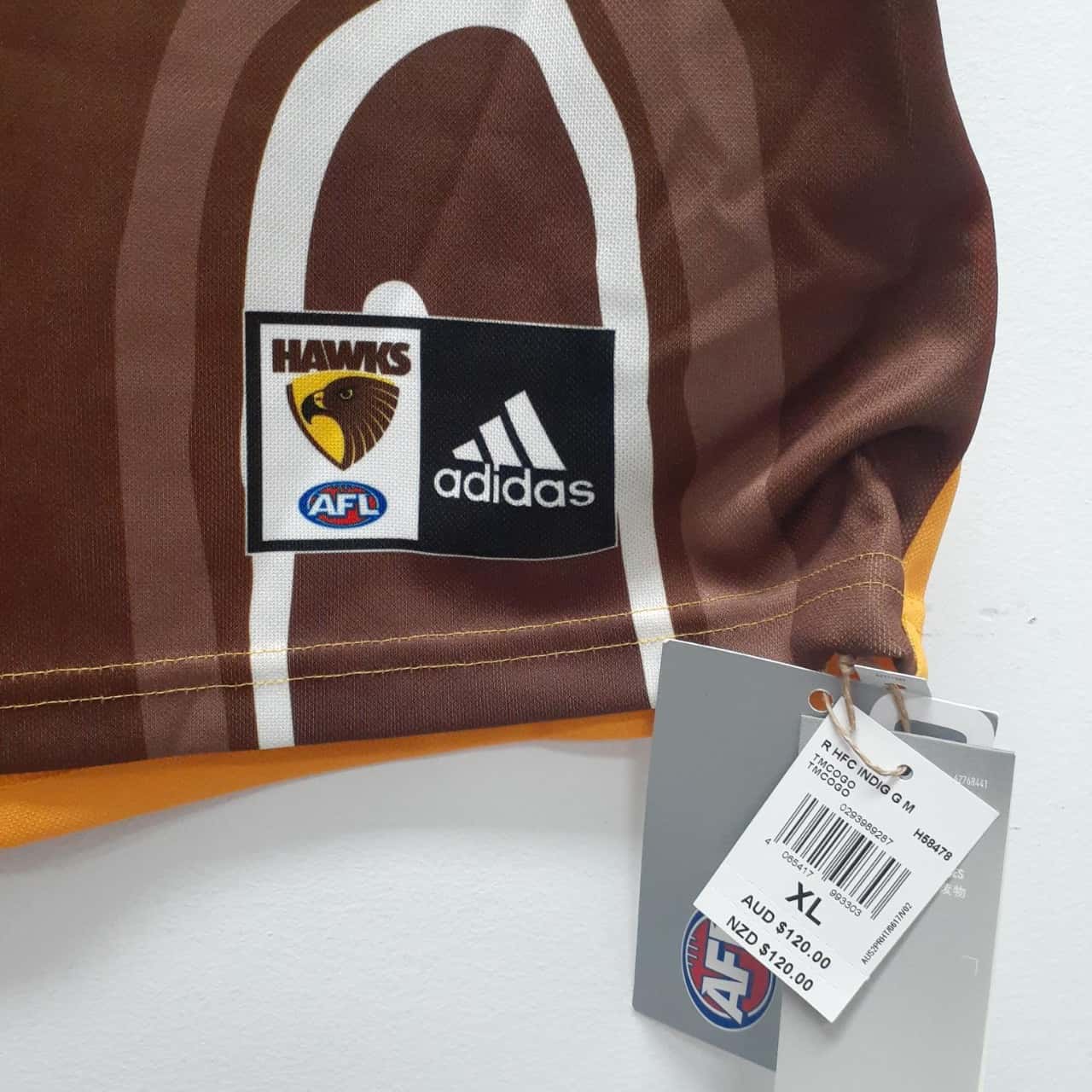 Adidas Mens AFL Singlet Size XL Brown / Yellow (s)