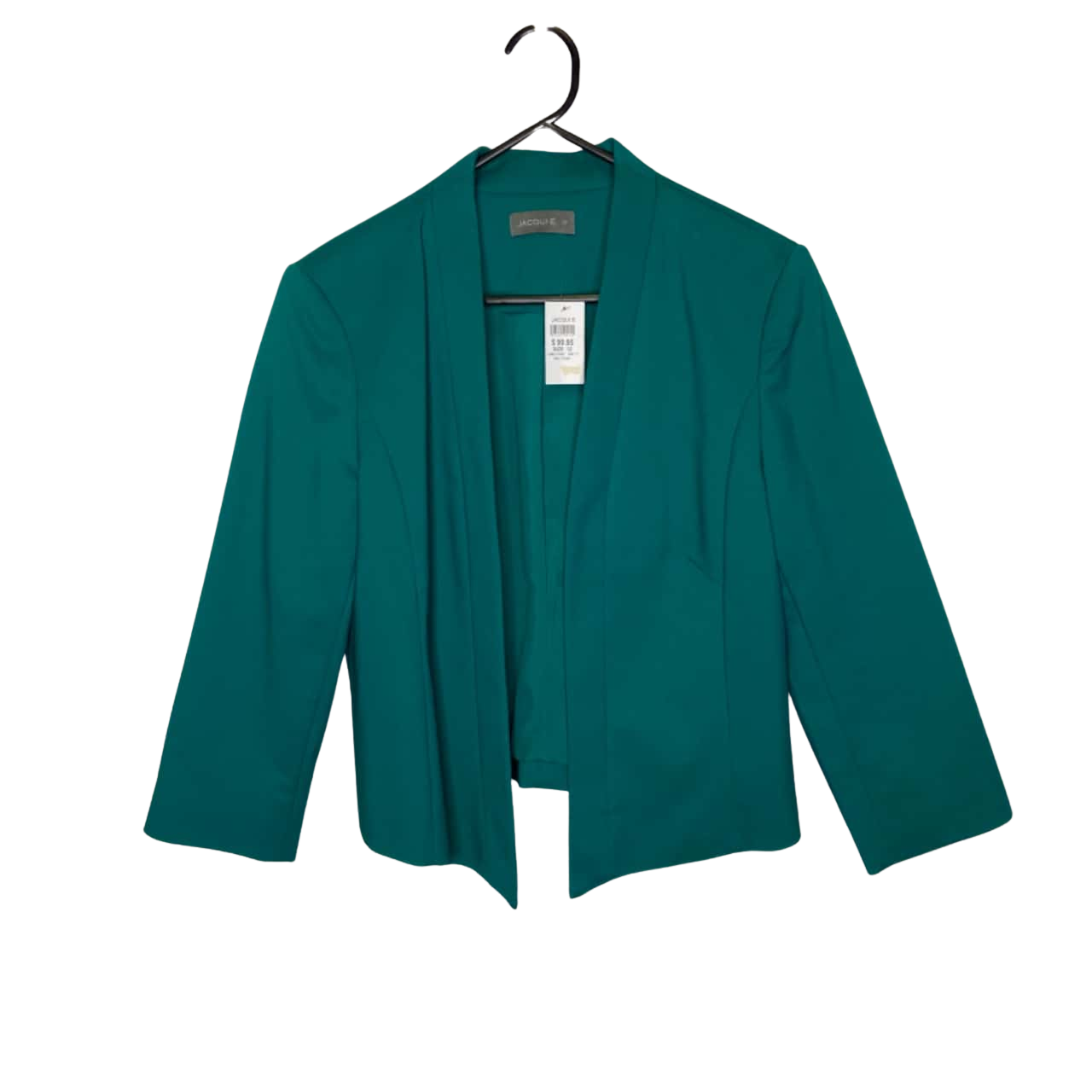 Jacqui-E Womens Size 12 Cropped Open Blazer Green / Turquoise BNWT RRP ...
