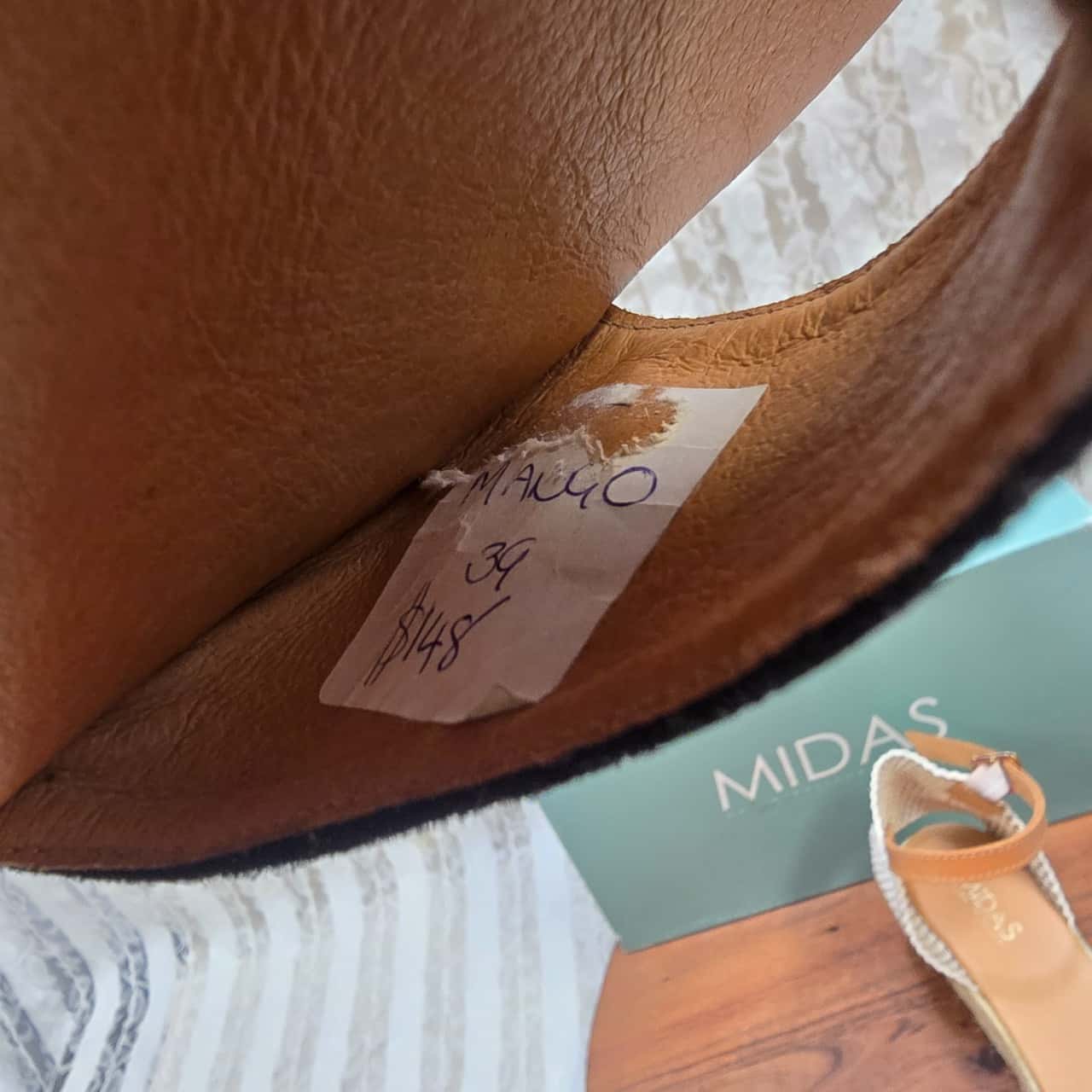 Midas 'Mango' Wedge Sandals - Made In Spain - Size 39(s)