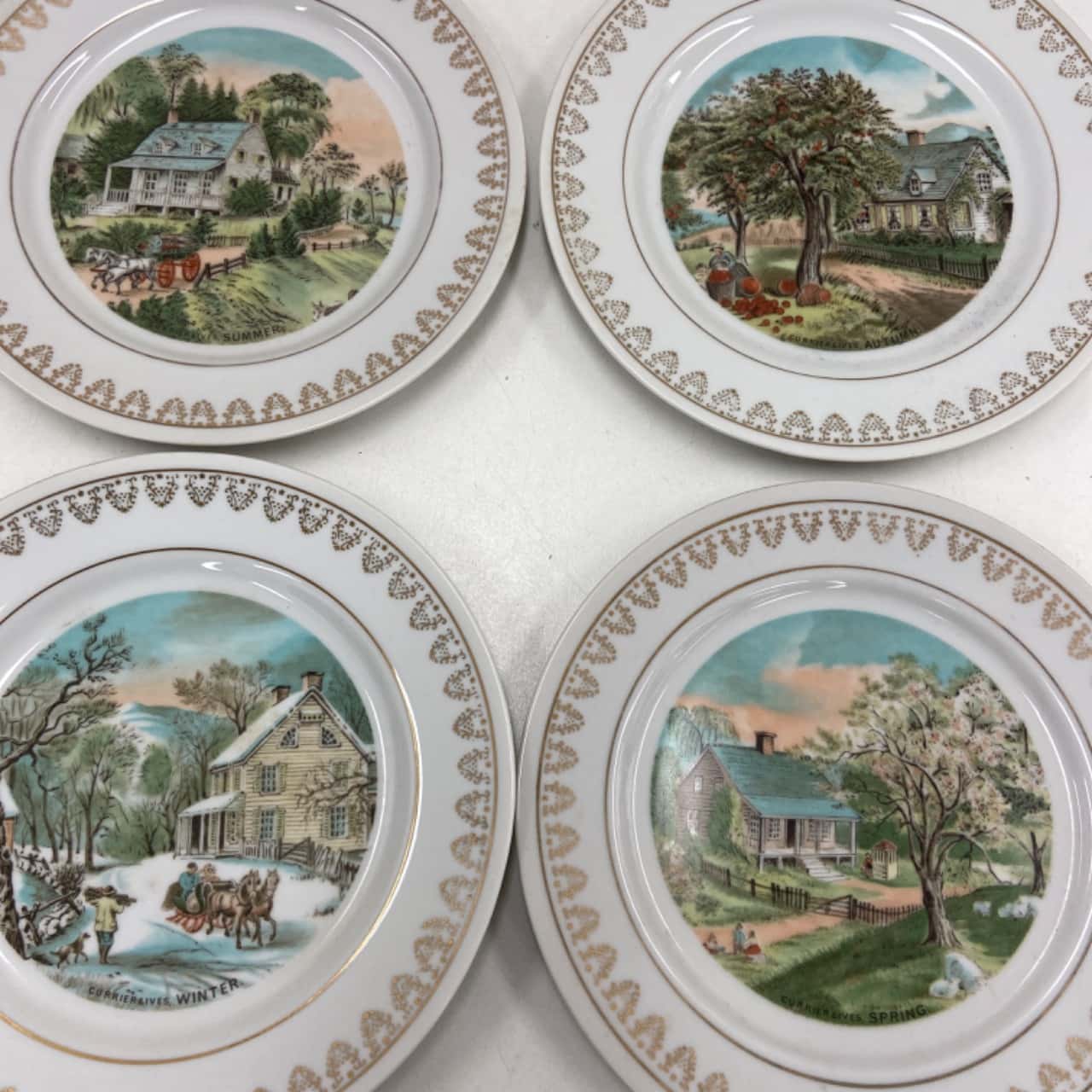 Vintage season plates . Made in Japan
