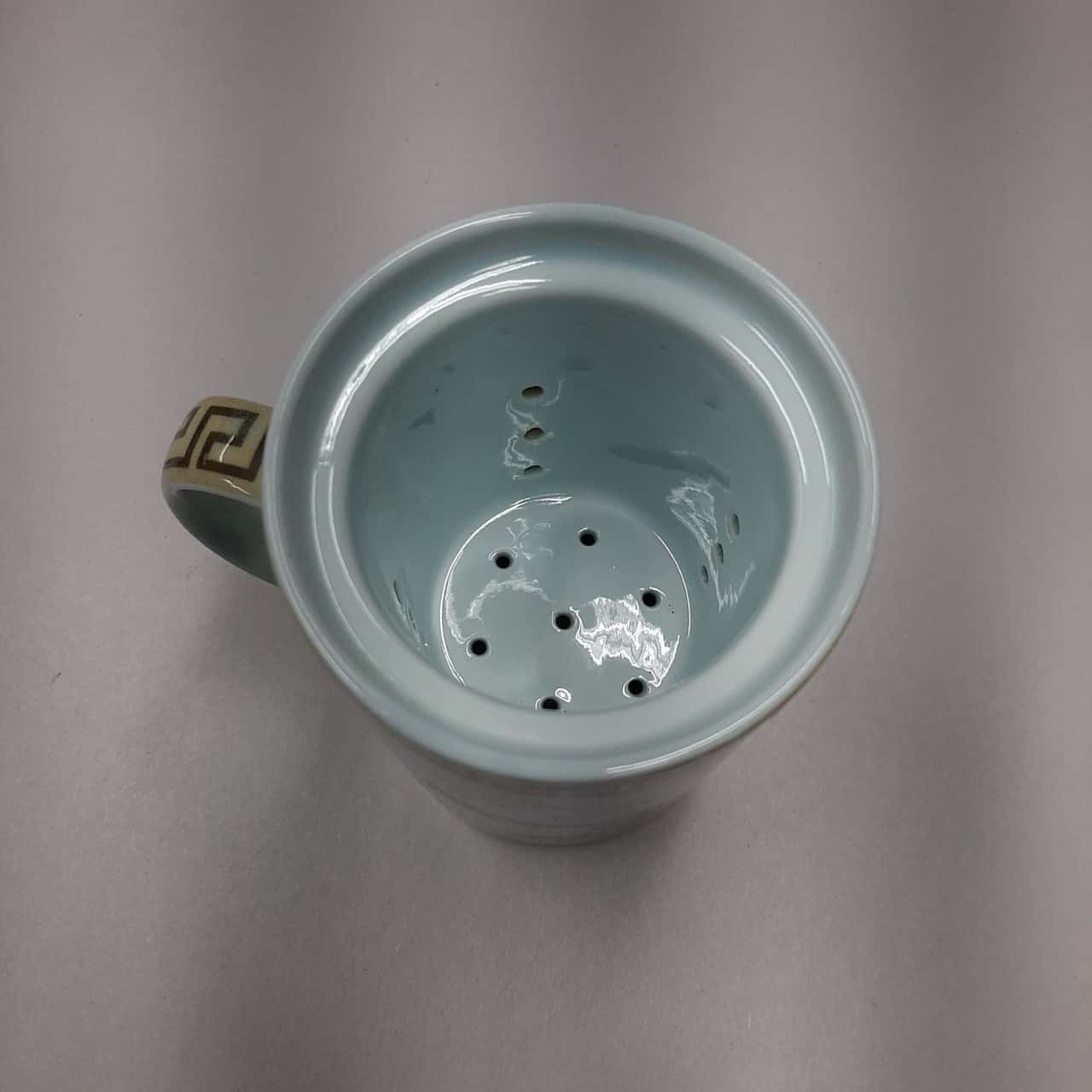 Chinese Mug with Tea Strainer and Lid(s)