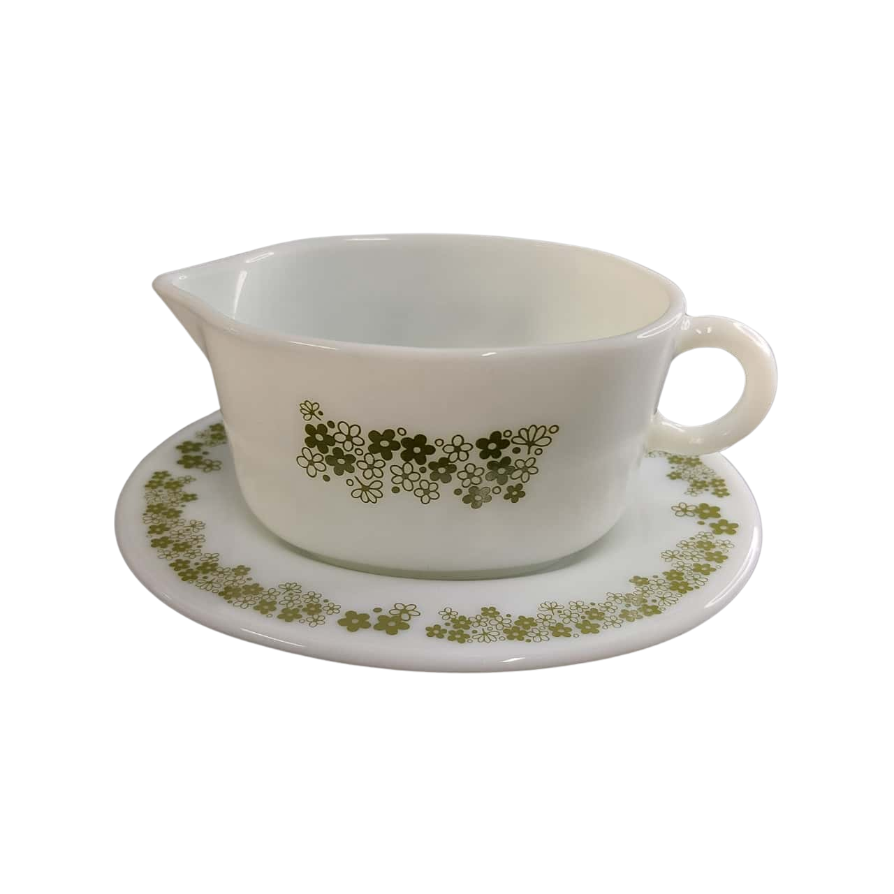 Pyrex Vintage Corningware Gravy Boat and Plate(s)