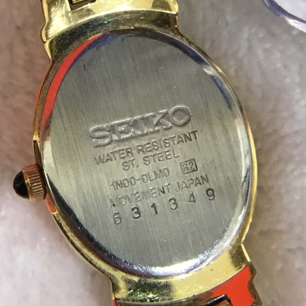 Seiko 1N00 0LM0 Women Ladies Diamond Gold Watch 14K Plated Face(s)
